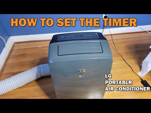 How to set the timer on the LG Portable Air Conditioner