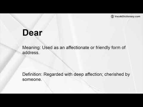Dear Meaning