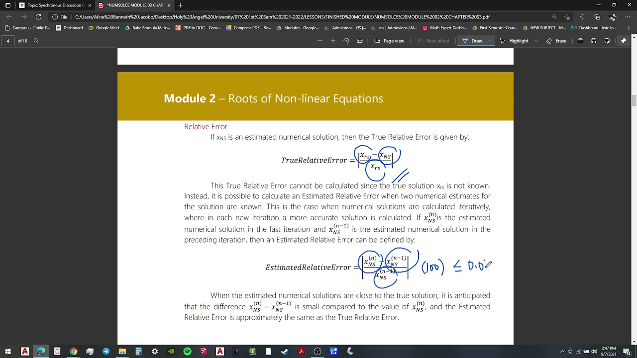Numsol Non-Linear Part 1