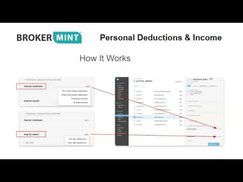 Brokermint Personal Deductions & Income Feature