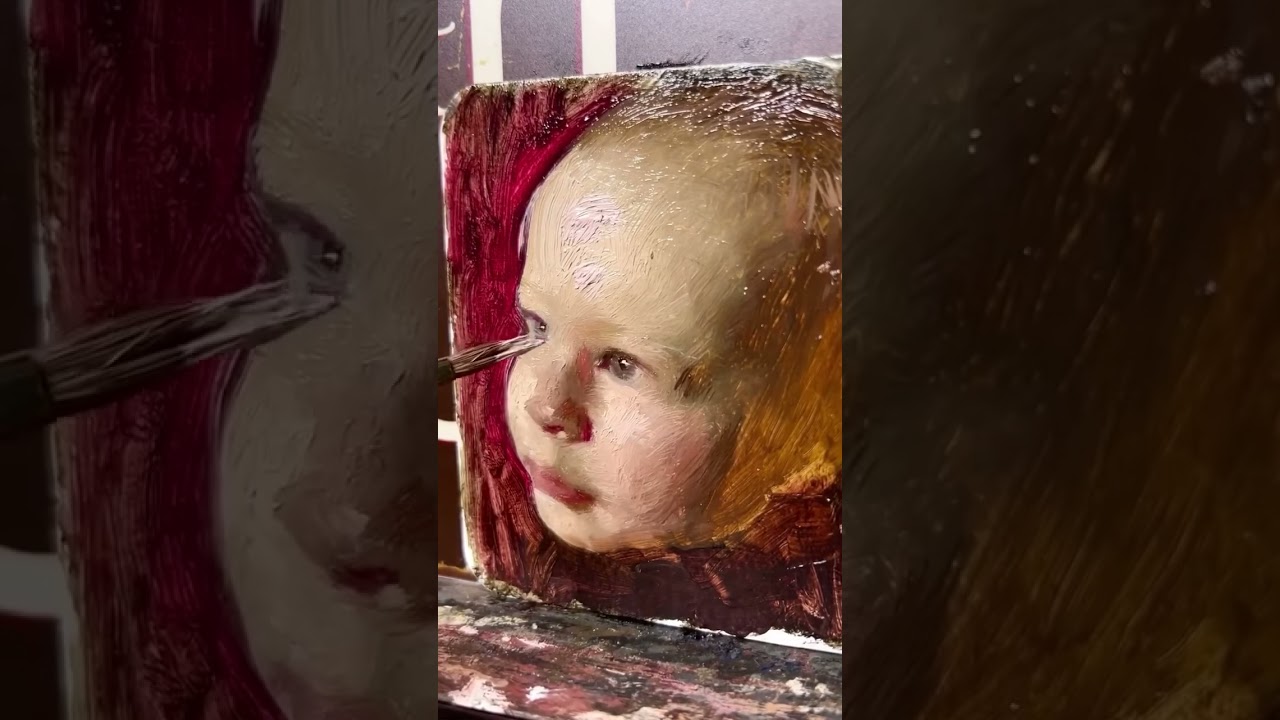 Refining Bold Brushstrokes in Baby’s Portrait | Art by @gustavoramosart | Art Analysis