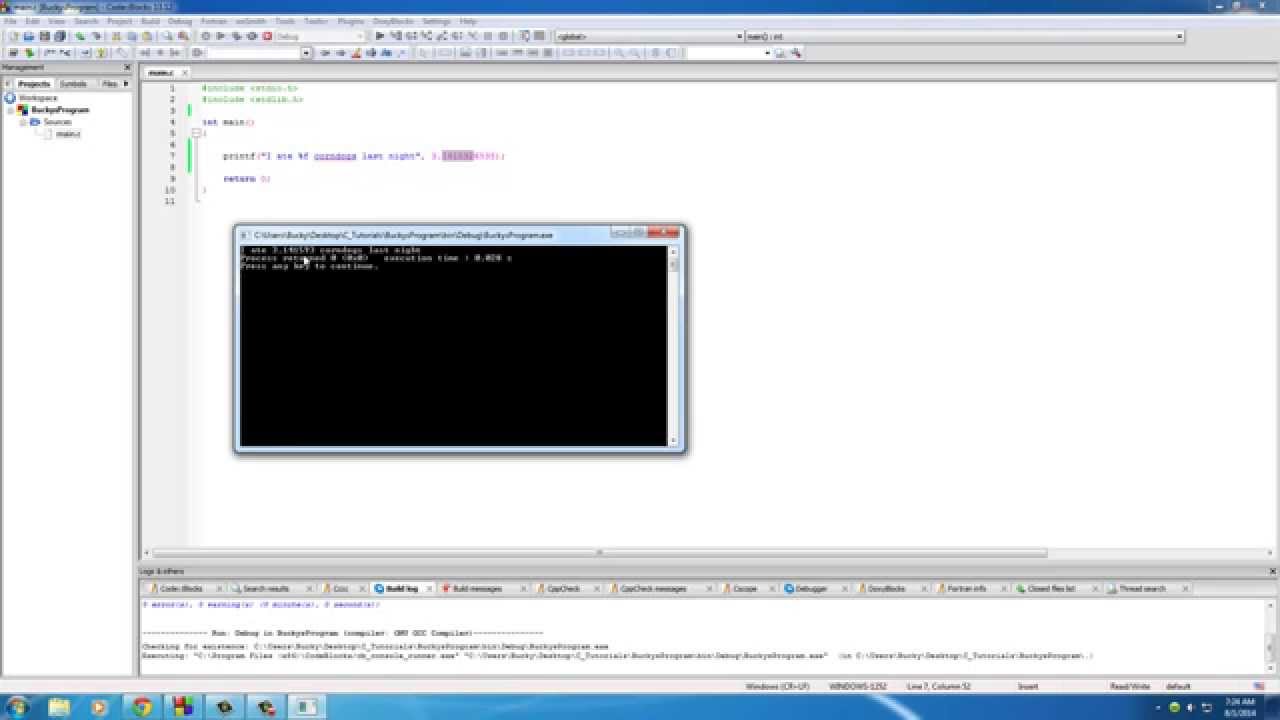 C Programming Tutorial - 6 - Conversion Characters