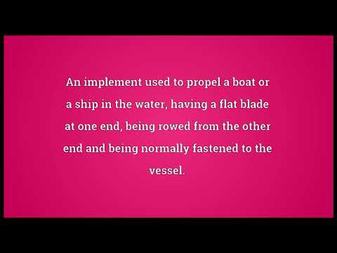 oar meaning in English
