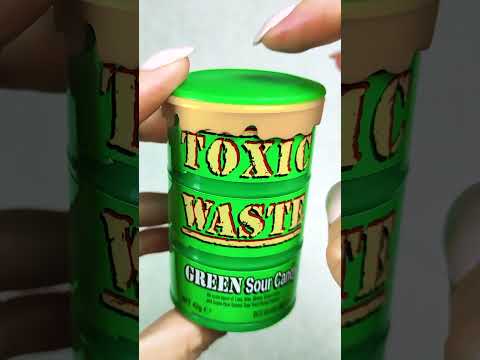 Toxic Waste Green Sour Candy 🍭 ASMR #shorts #toxicwaste #relaxing