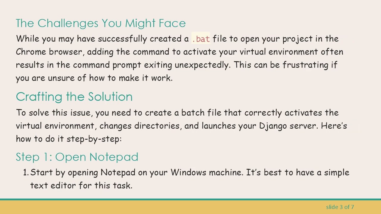 How to Activate Virtual Environment Using a .bat File on Windows