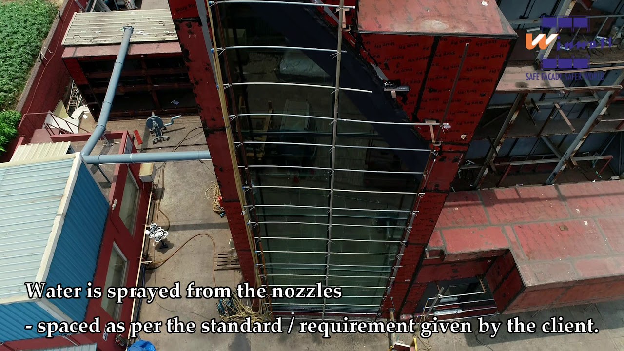 Static Water Penetration test for  Facade