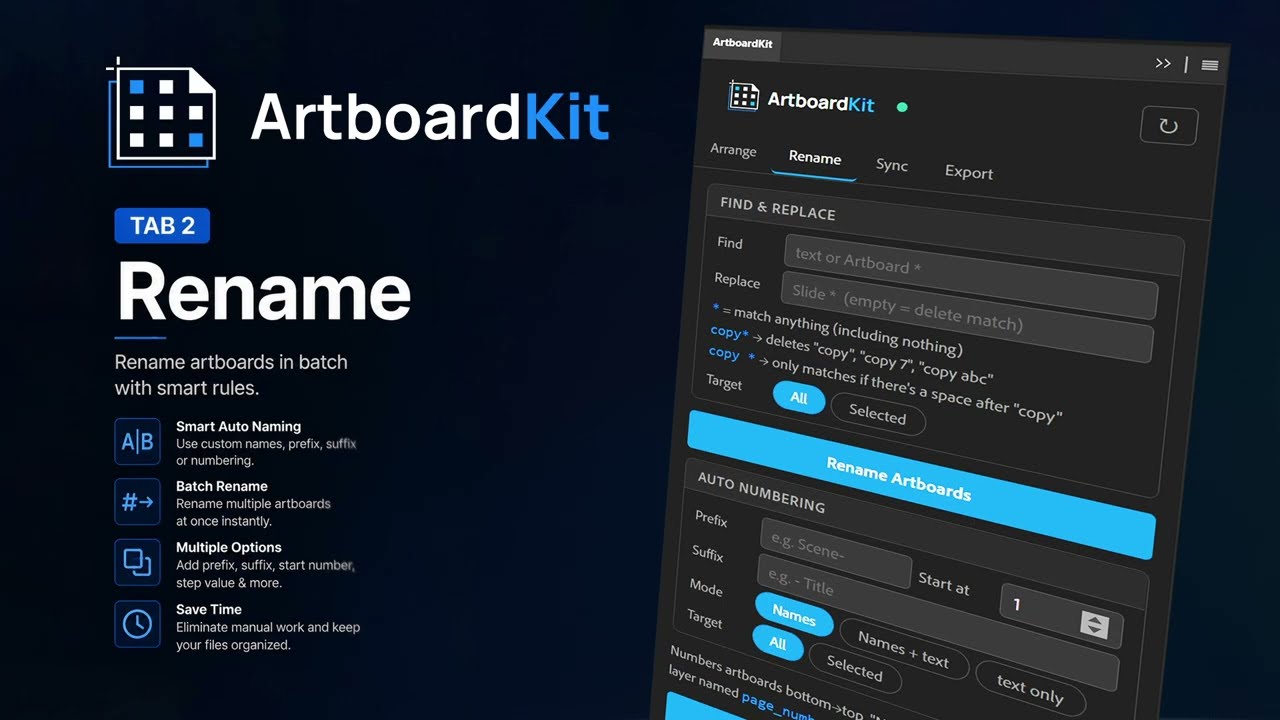 ArtboardKit TAB-2 Rename