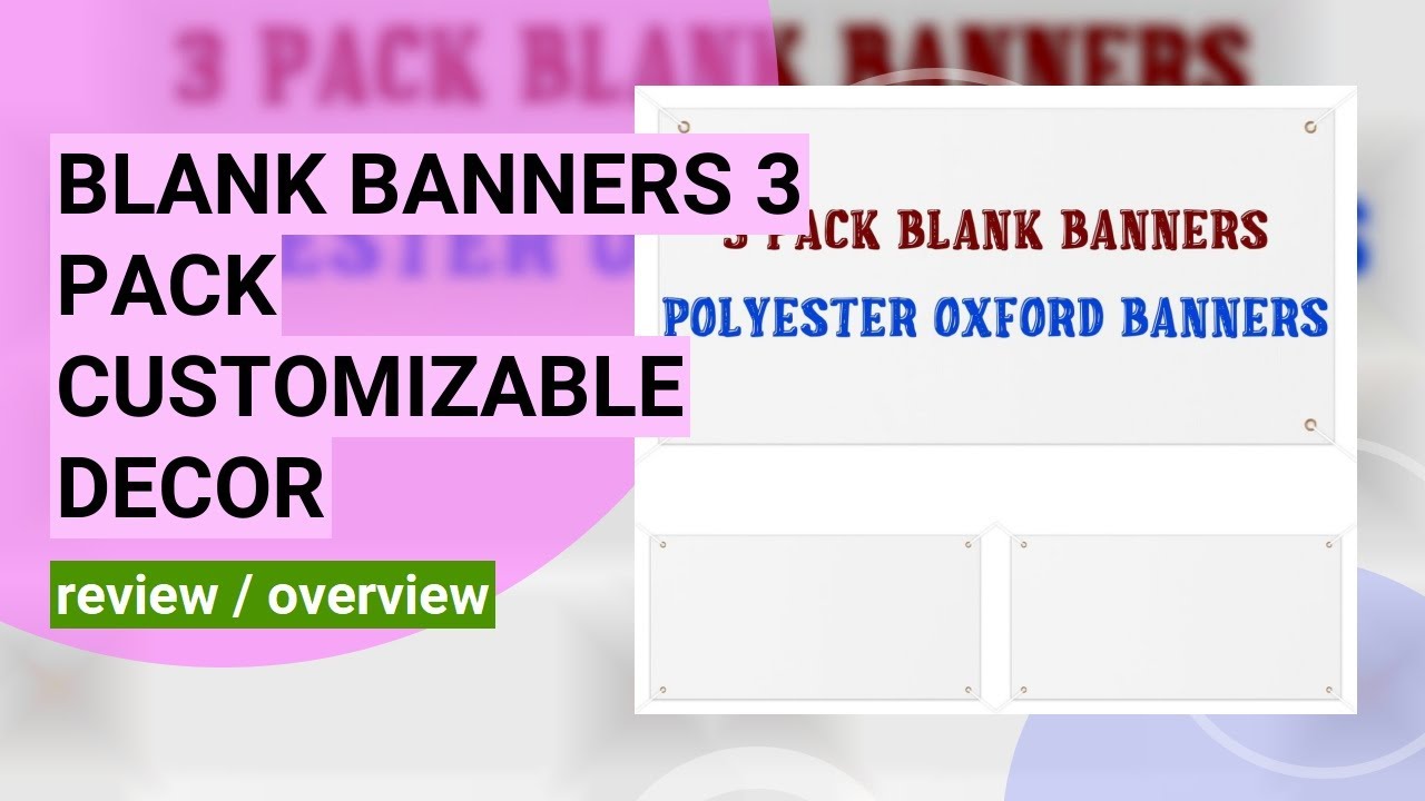 Review: Customizable Large Blank Banners for DIY & Events