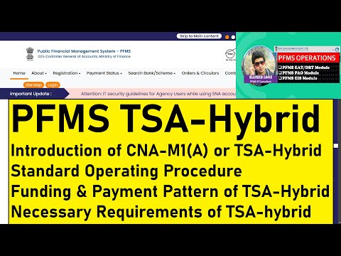 PFMS TSA Hybrid Model for Central Sector Schemes | ISOP of TSA-Hybrid on PFMS