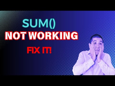 Fix SUM & Formulas Showing 0 in Excel (Blank Cell Issue!)