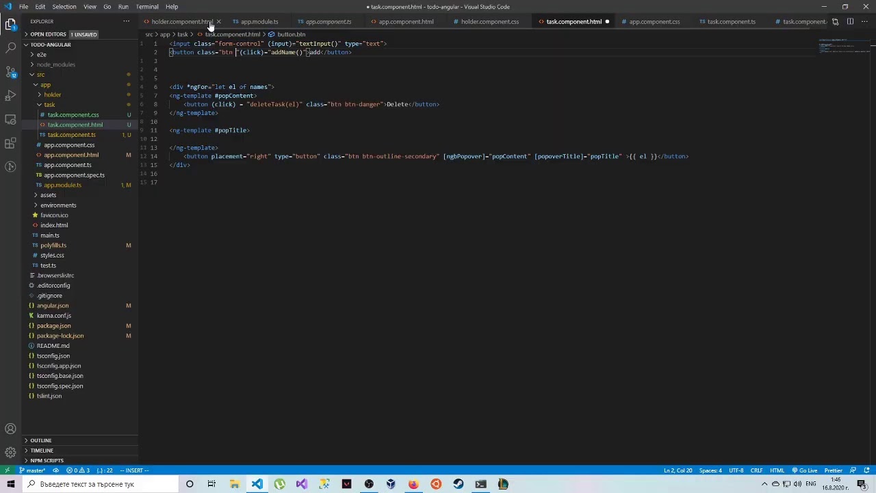 ToDo app angular #1