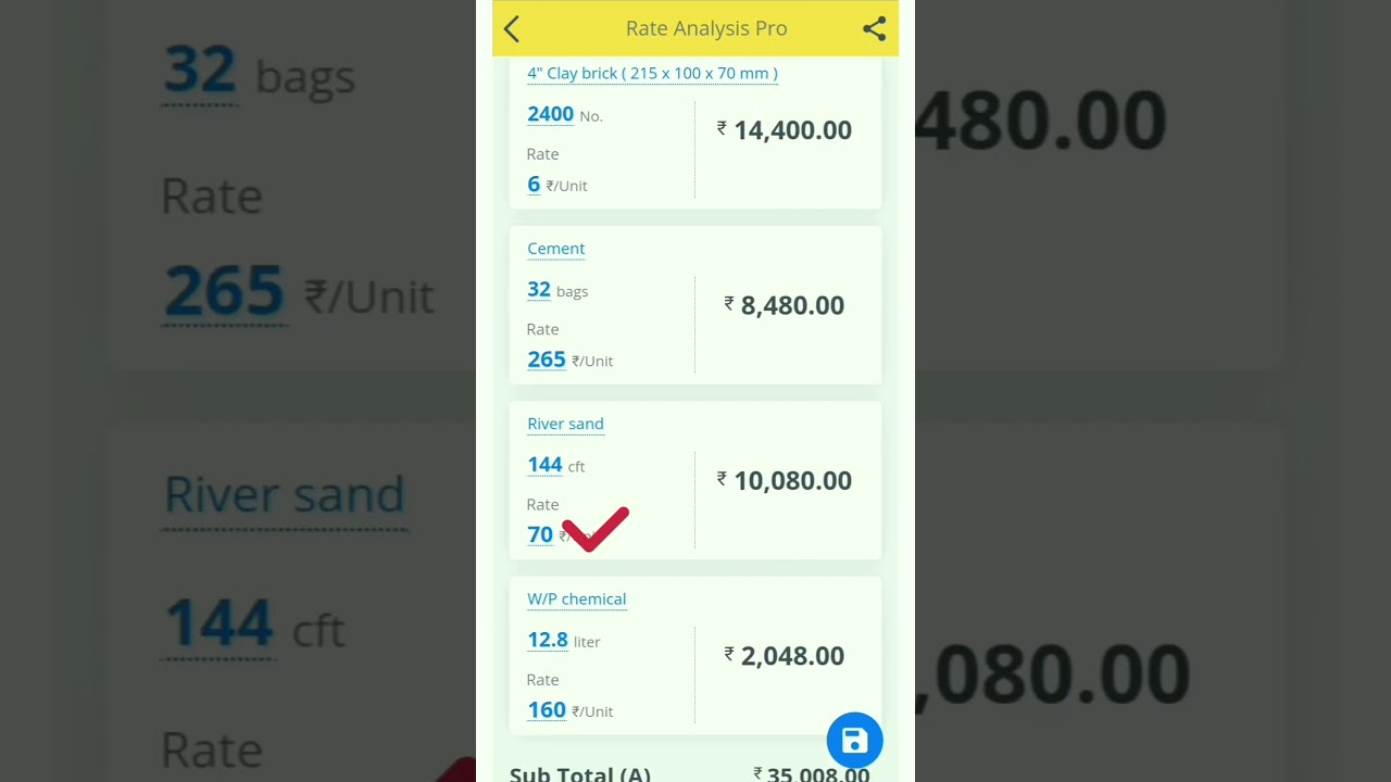 Brickbat Coba waterproofing rate analysis | #estimation #construction #civilengineering #civil