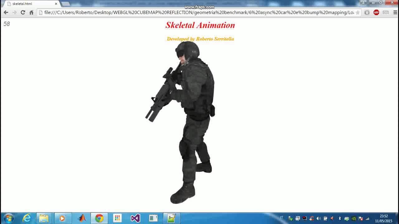 WebGL my engine skeletal animation