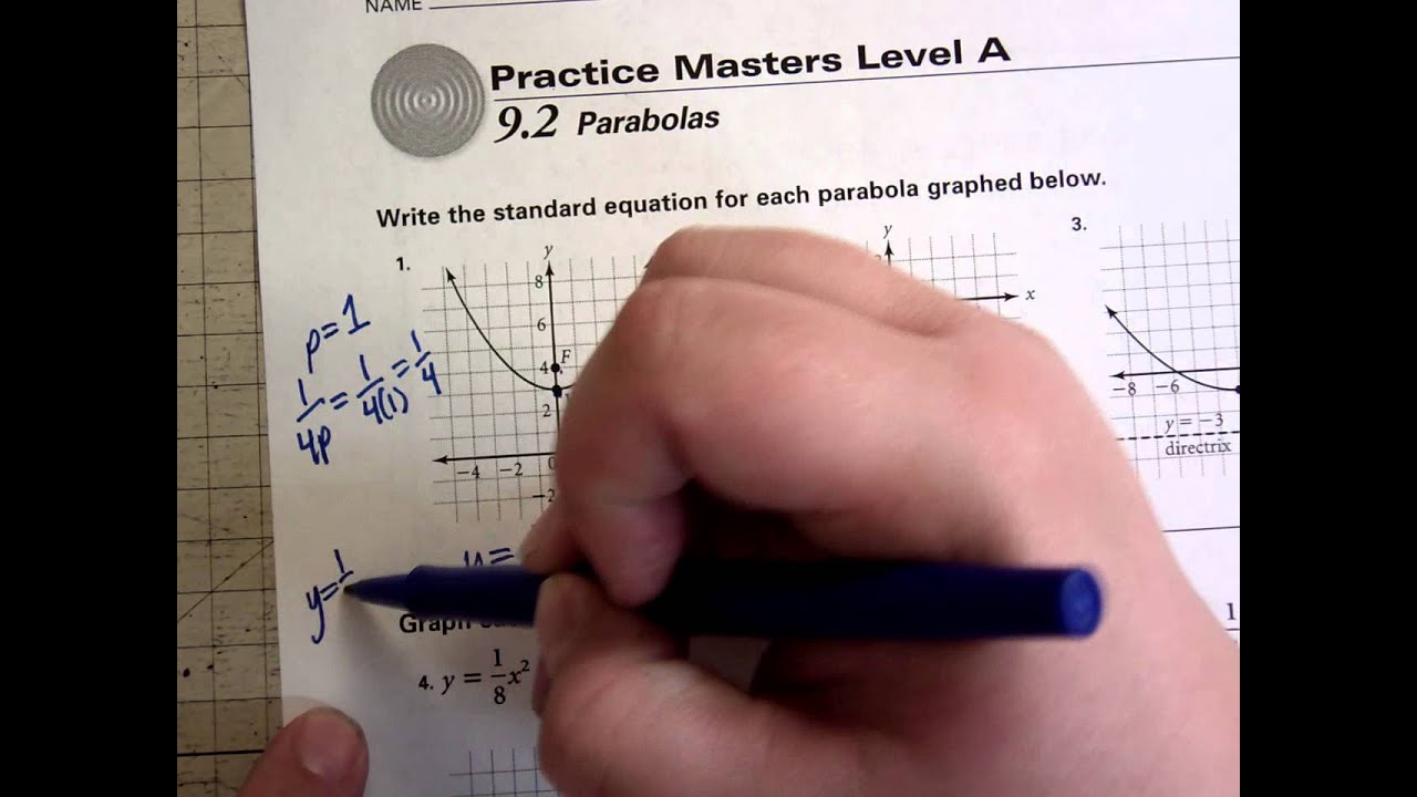 (Conics) Parabola Worksheet #1
