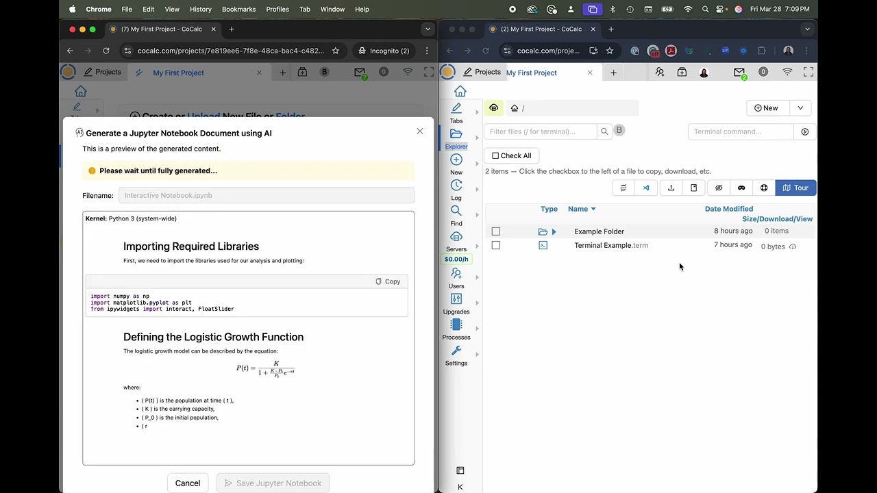 Collaborate in Real Time Using Jupyter Notebooks in CoCalc