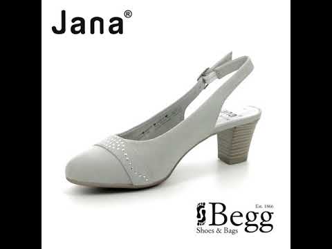 Jana Abusling 29660-22-204 LIGHT GREY SUEDE heeled shoes
