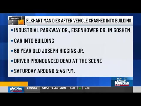 Elkhart man dies after fiery crash into Goshen building