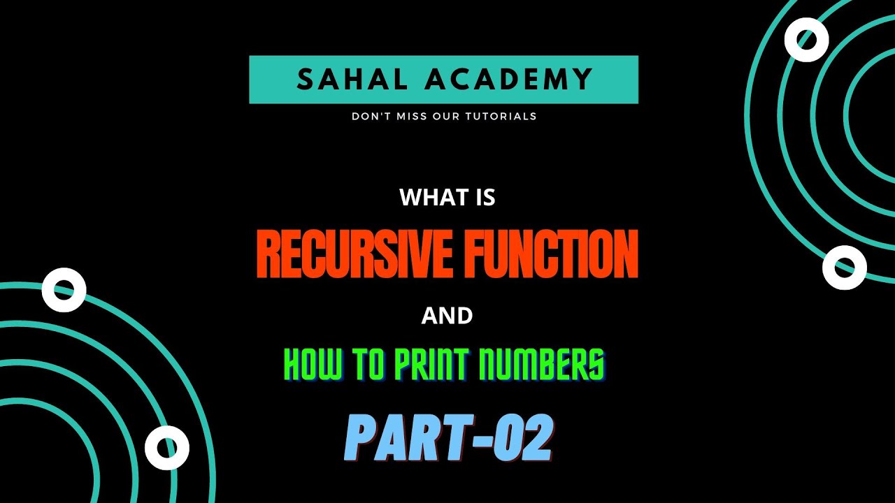 1. JAVASCRIPT RECURSIVE FUNCTION -  PRINT NUMBERS