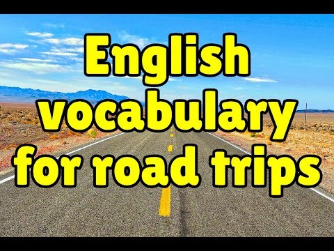 English vocabulary for road trips