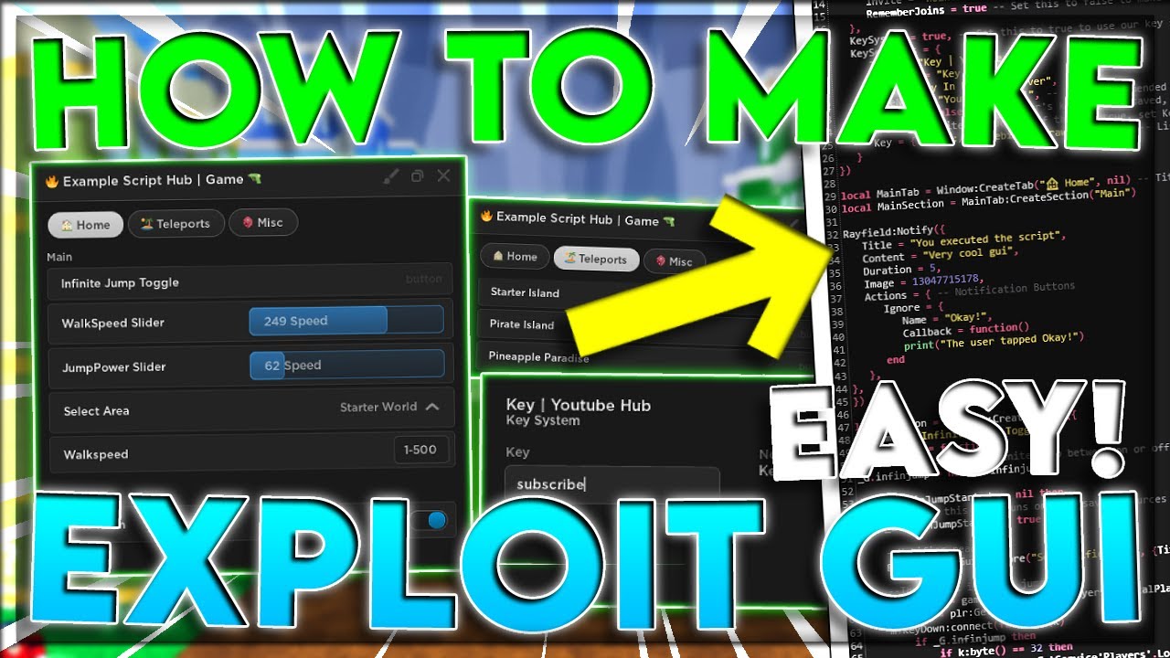 How To Make A ROBLOX Exploit Script / GUI | EASY Tutorial | *WORKING*