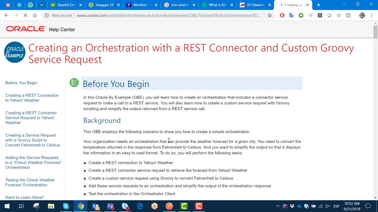 JD Edwards EnterpriseOne Orchestrator - REST API Connection