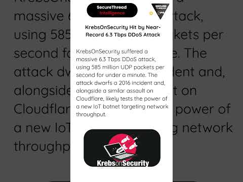 KrebsOnSecurity Hit by Near-Record 6.3 Tbps DDoS Attack