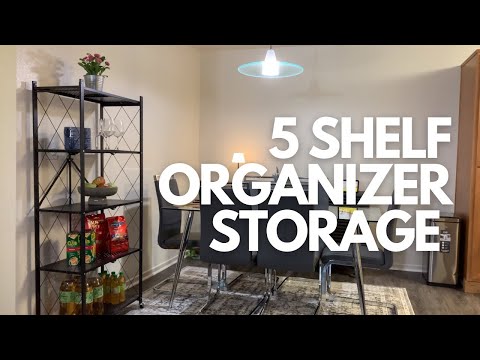 5-Shelf Closet Organizers and Storage Foldable Metal Shelving Unit