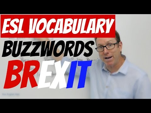 English 'Buzz' words - BREXIT - palabras en inglés