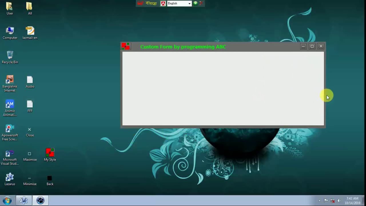 Custom Form using Lazarus IDE