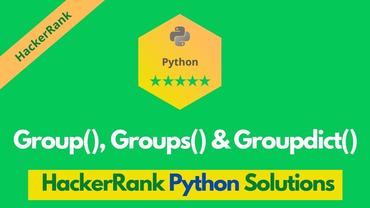 HackerRank Group(), Groups() & Groupdict() problem solution in Python | Python problems solutions