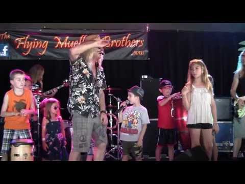 8YO Kid Sings The Lazy Song with Flying Mueller Brothers @Jenks 6/16/13