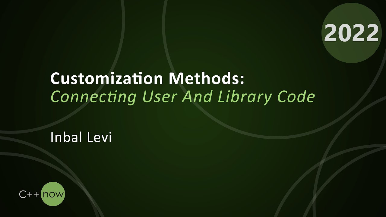 Customization Methods: Connecting User And Library Code - Inbal Levi - CppNow 2022