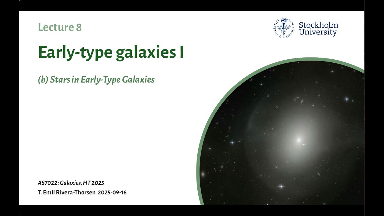 Galaxies Lecture 8 (b), Fall 2025
