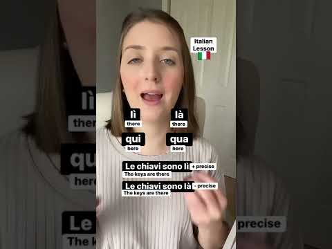 Lì and là, qui and qua in Italian #shorts