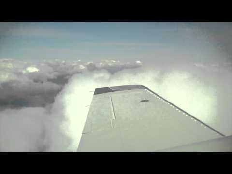 Flying from Lebanon, New Hampshire to Boston over the Clouds