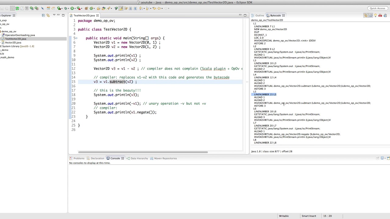 Java for Scientific Computing: Operator Overloading (bytecodes) -- Part 2