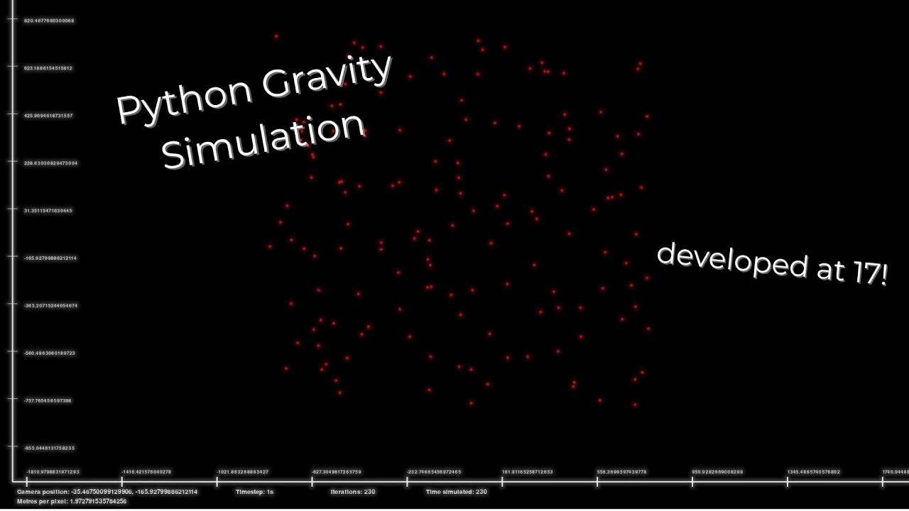 How I Made A Gravity Simulation in Python at 17.