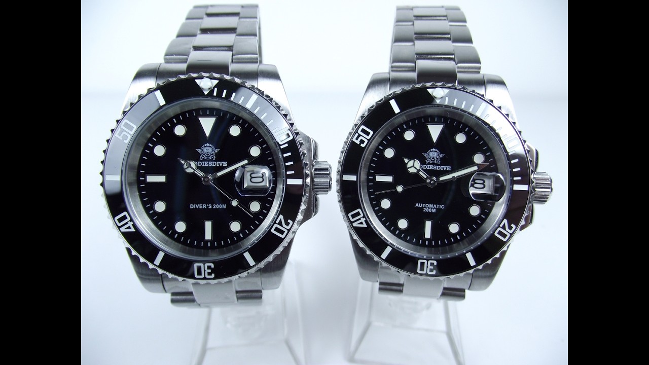 Addiesdive H3QZ Quartz vs H3AC Automatic (Submariner Date Homage) 4K Watch Review