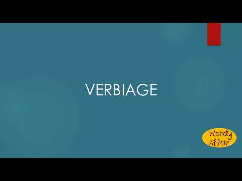 Verbiage Meaning