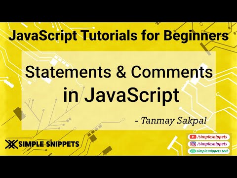 5 - Statements & Comments in JavaScript | JavaScript Programming Tutorials for Beginners