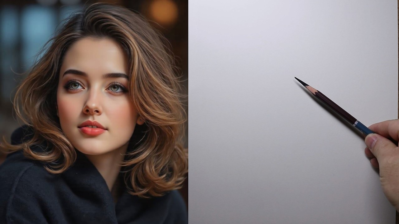 How to Draw a Realistic Female Portrait for beginners | Portrait Drawing Tutorial