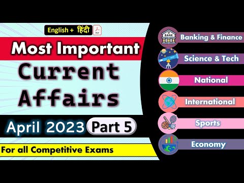 Most Important Current Affairs I APRIL 2023 I Part 5 I RBI Grade B 2023