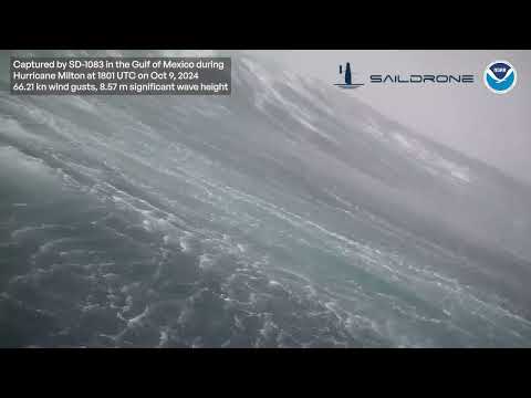 NOAA Atlantic Oceanographic Hurricane Milton, @saildrone reported wave height of 28.12 feet