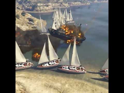 GTA5 50 Boats with 40 Emergency Vehicles in River#Short#Viral#Youtube#Video