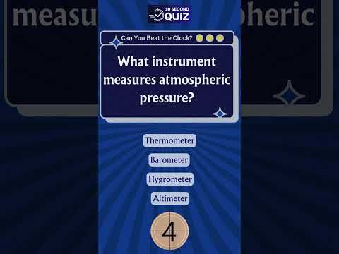 What instrument measures atmospheric pressure? #triviatricks #dailyquiz #mindbendingquiz
