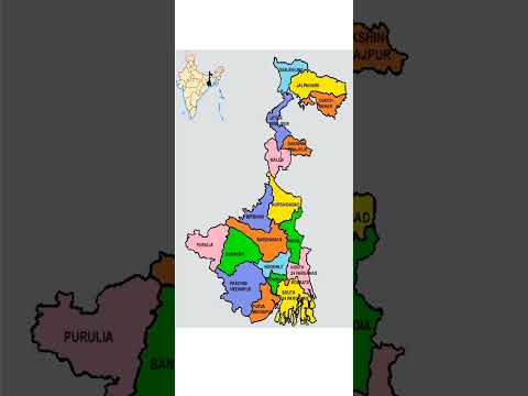 map of West Bengal #shorts West Bengal Map