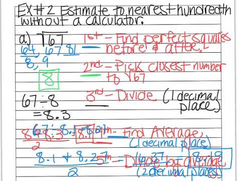 2-4 Estimate Square Roots Video