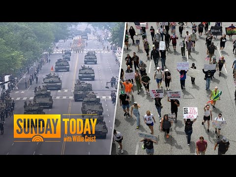 Trump Hosts Army Parade Amid Mass Protests Across the Country