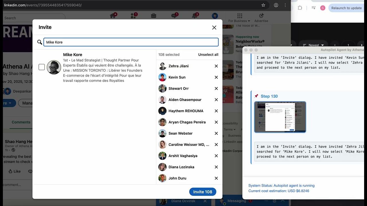 How to Automate LinkedIn Event Invites (Athena Autopilot Demo)