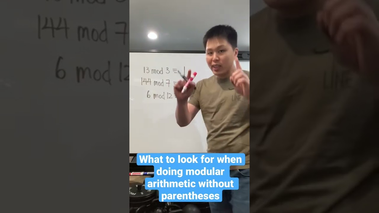 How to solve modular arithmetic problems without parentheses #shorts #mathshorts #modulararithmetic